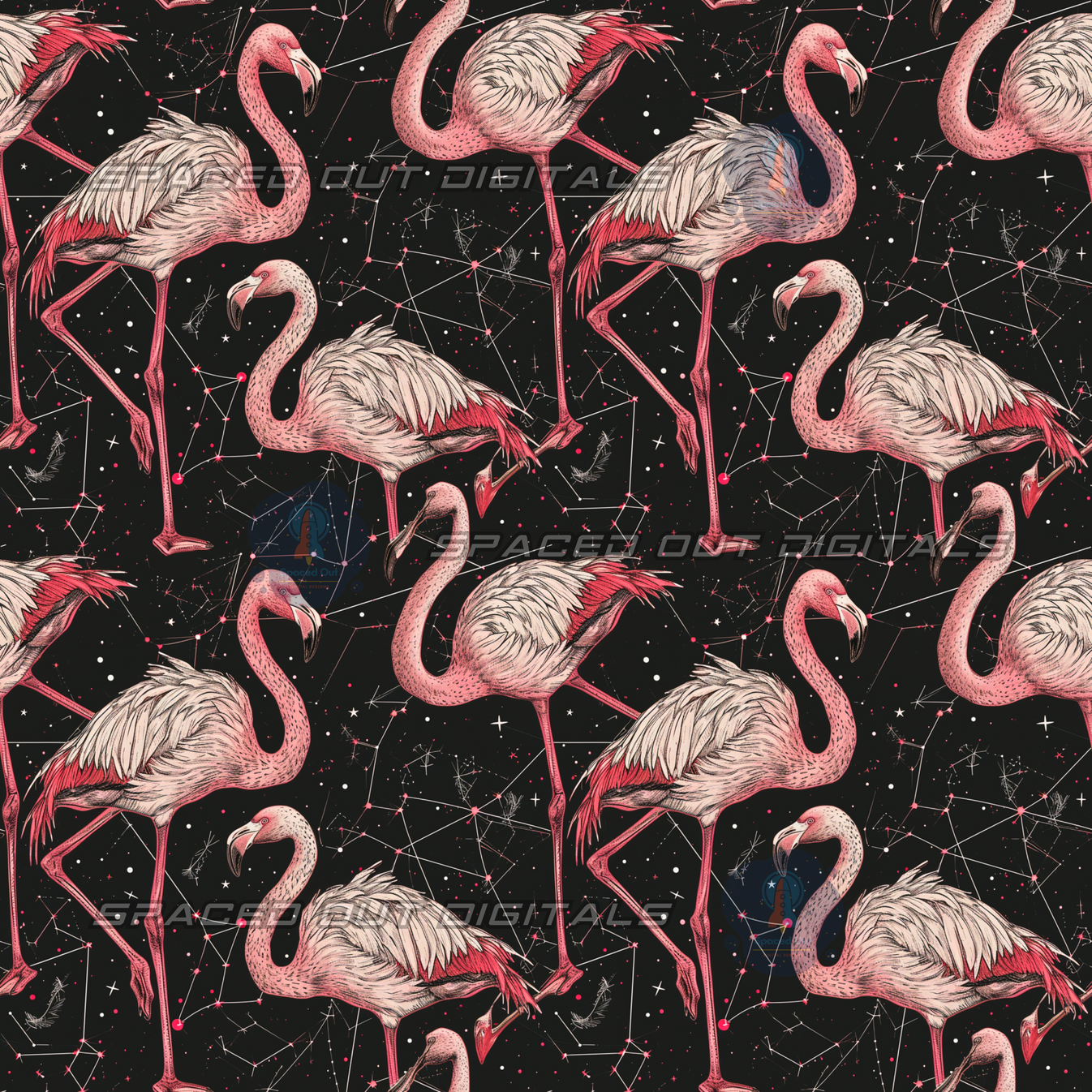 Flamingo Constellations – Spaced Out Digitals