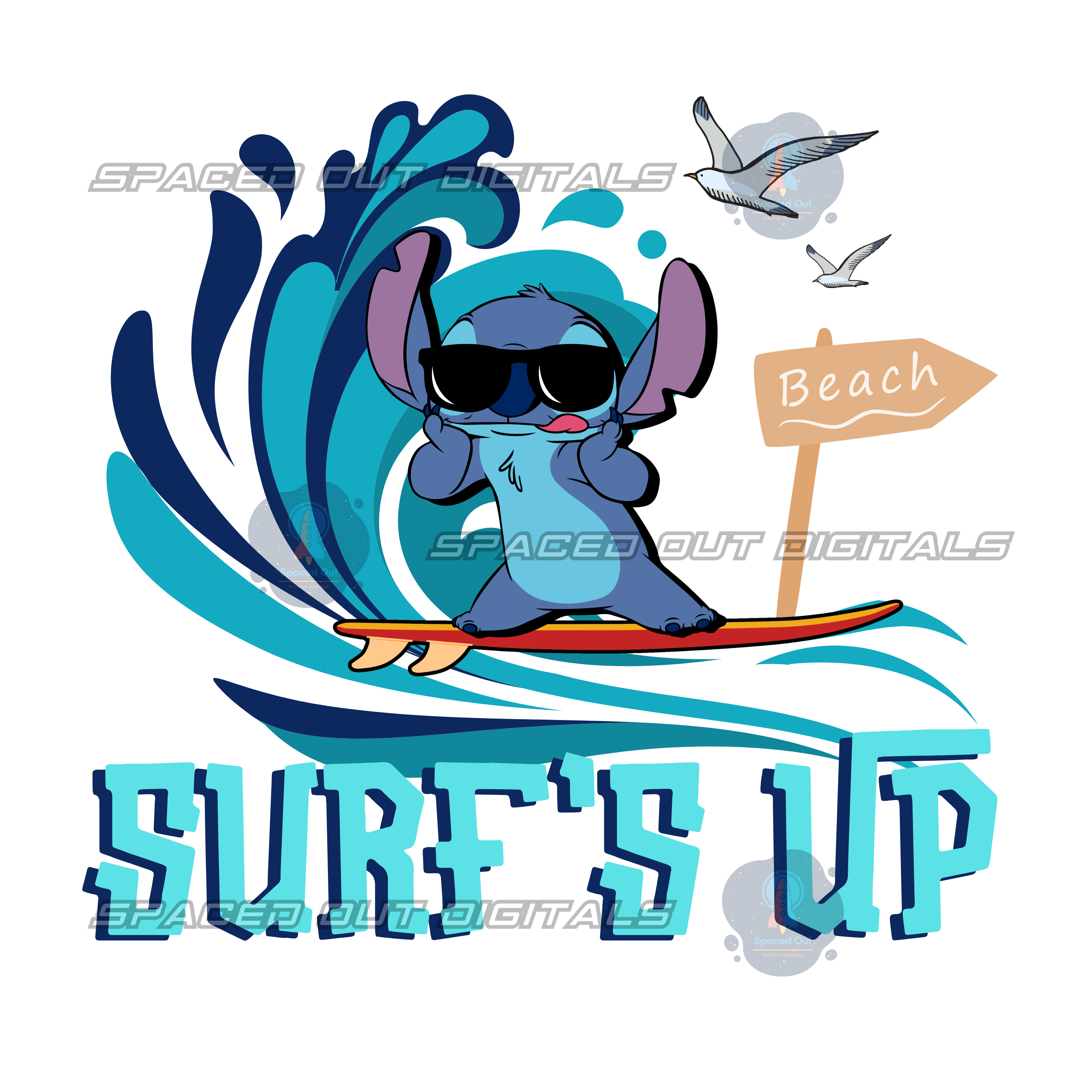 Surfs Up PNG – Spaced Out Digitals