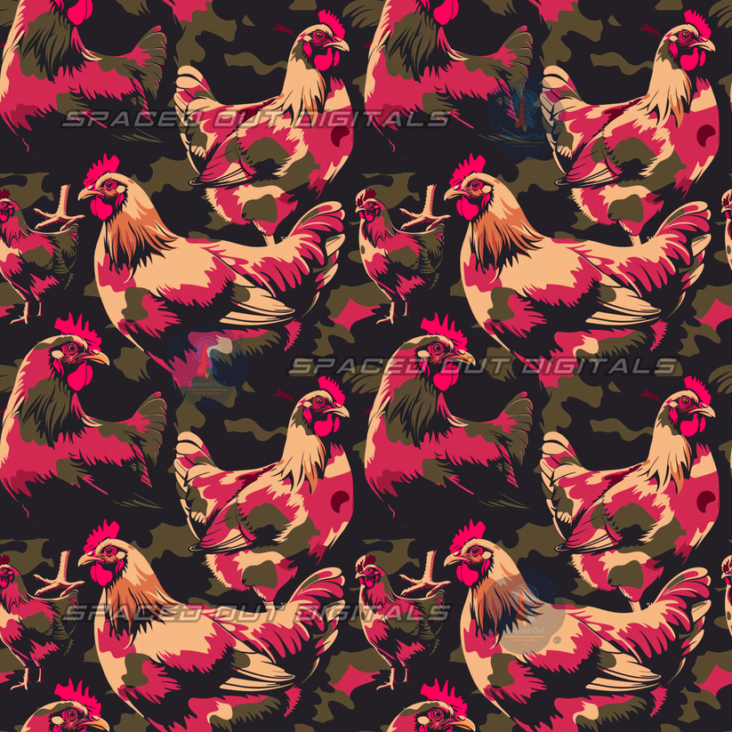 Camo Chickens – Spaced Out Digitals