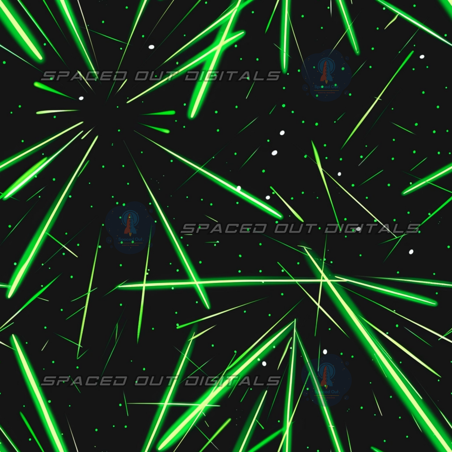 Blue Alien Lasers Coordinate – Spaced Out Digitals