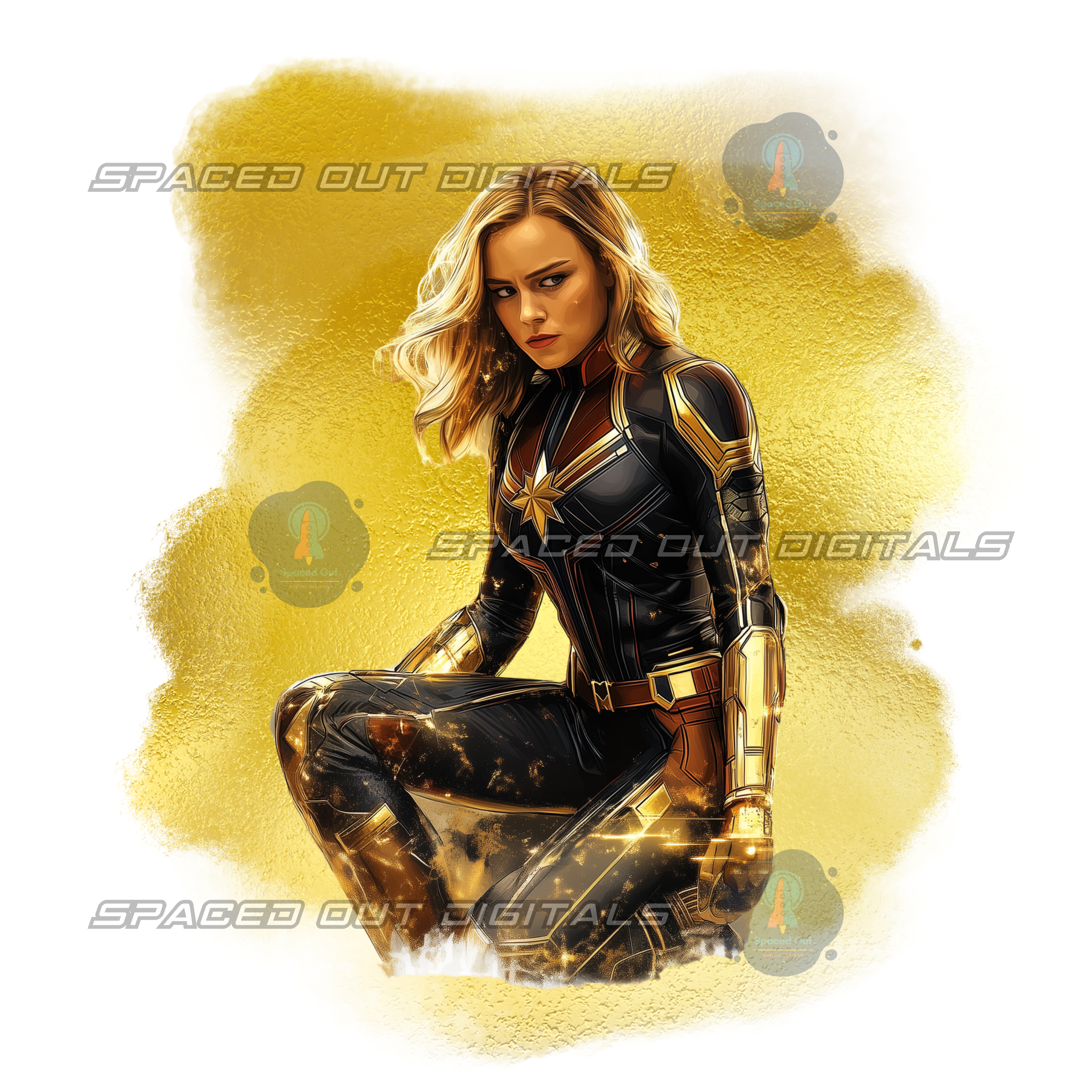 Captain M Gold PNG – Spaced Out Digitals