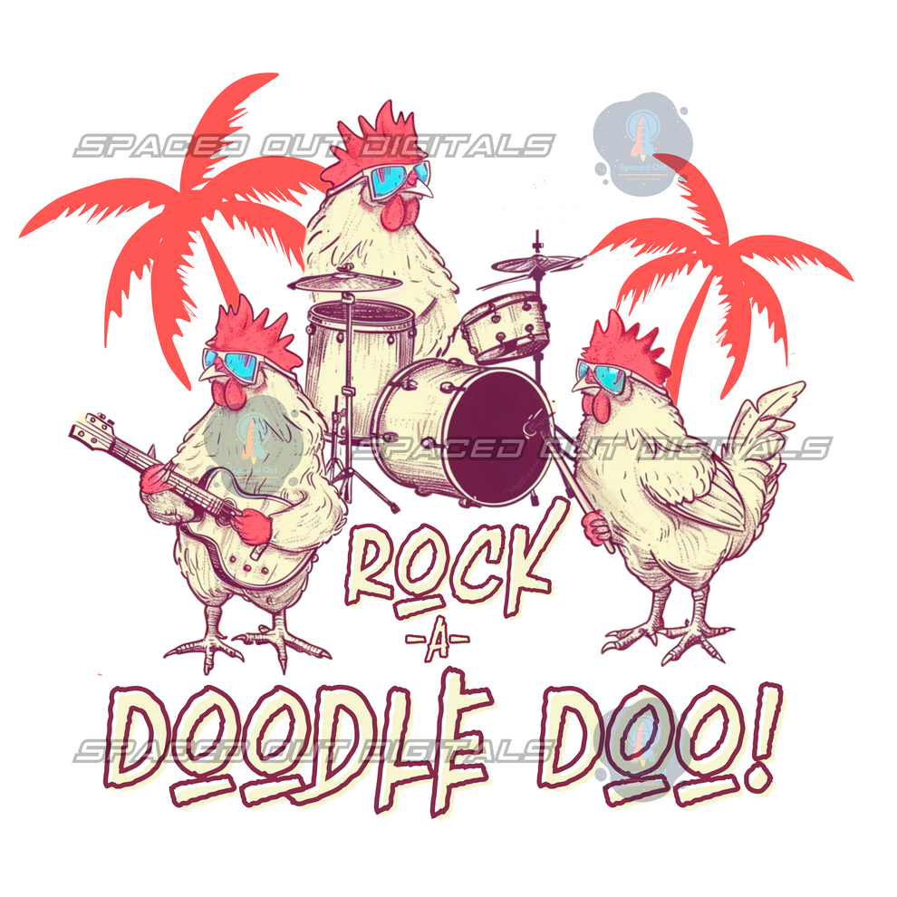 Rock a Doodle Doo PNG – Spaced Out Digitals