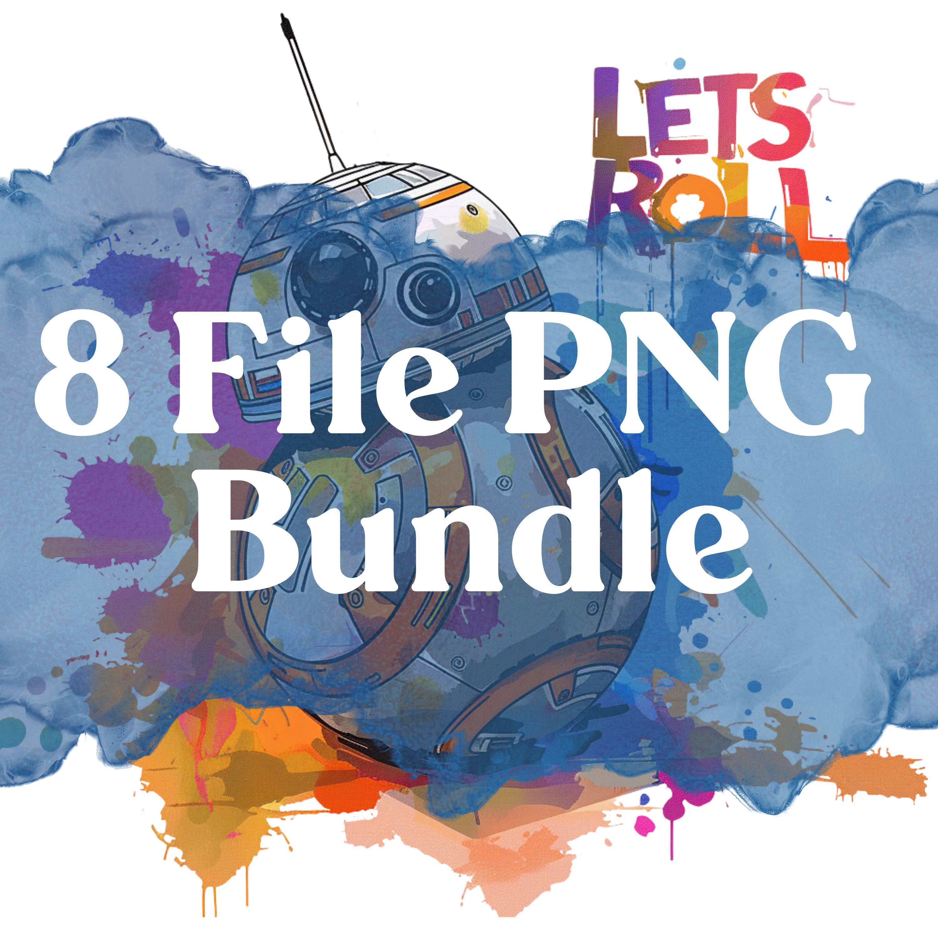 Rainbow Space War PNG Bundle – Spaced Out Digitals